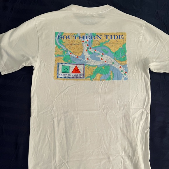 Southern Tide | Tops | Nwt Southern Tide Chart Map Pocket T | Poshmark